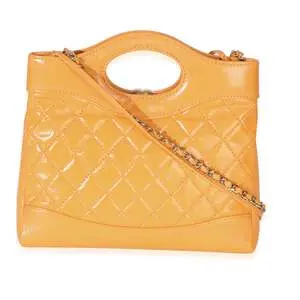 Chanel Shiny Crumpled Quilted Calfskin Mini 31 Shopping Bag