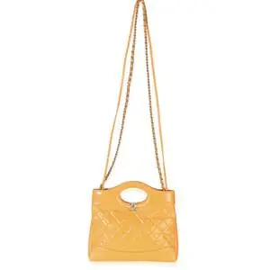 Chanel Shiny Crumpled Quilted Calfskin Mini 31 Shopping Bag