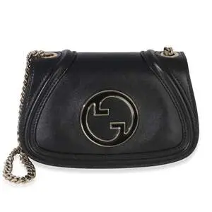 Gucci Calfskin Blondie Chain Shoulder Bag - Black