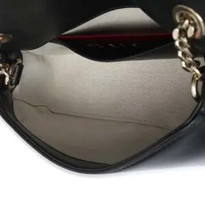 Gucci Calfskin Blondie Chain Shoulder Bag - Black