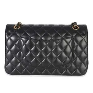 Chanel Quilted Lambskin Classic Double Flap Bag - Black