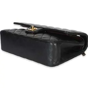Chanel Quilted Lambskin Classic Double Flap Bag - Black
