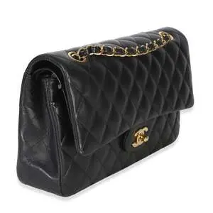 Chanel Quilted Lambskin Classic Double Flap Bag - Black
