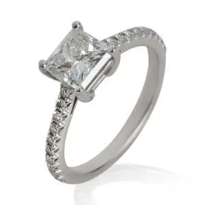 Tiffany & Co. 0.99 Ct Princess Diamond Novo Engagement Ring
