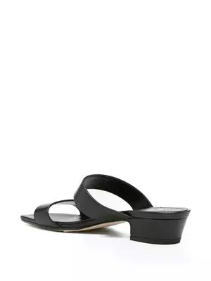 AeydĒ Double-strap Square-toe Sandals - Black