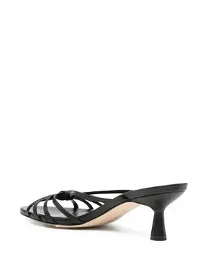 AeydĒ Knotted-strap Leather Sandals - Black