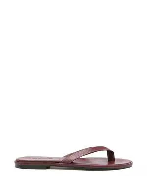 AeydĒ Contrast-stitch Thong Sandals - Red