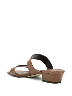 AeydĒ Square-toe Leather Sandals - Brown