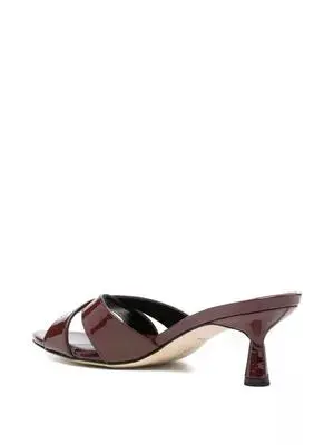 AeydĒ Cross-over Patent-finish Sandals - Red