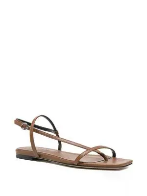 AeydĒ Square-toe Slingback Sandals - Brown