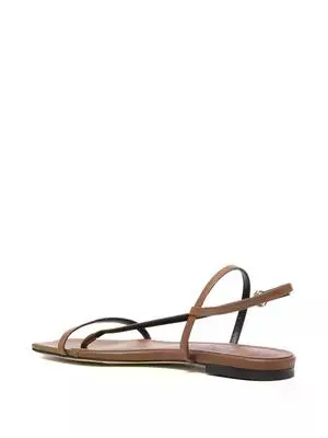 AeydĒ Square-toe Slingback Sandals - Brown