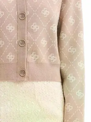 Guess Diamond-pattern Button Cardigan