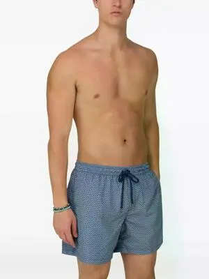 Boggi Milano Geometric-print Swim Shorts