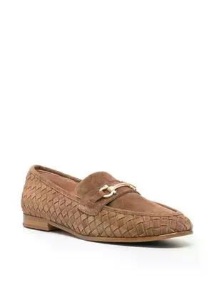 ADRIANNA FERETTI Woven Horsebit-detail Loafers
