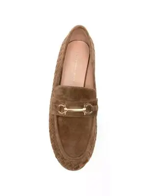 ADRIANNA FERETTI Woven Horsebit-detail Loafers