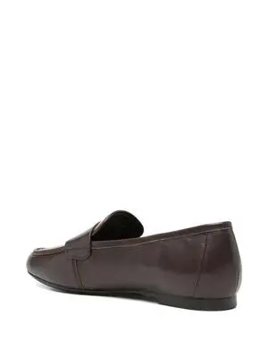 ADRIANNA FERETTI Panelled-detail Leather Loafers