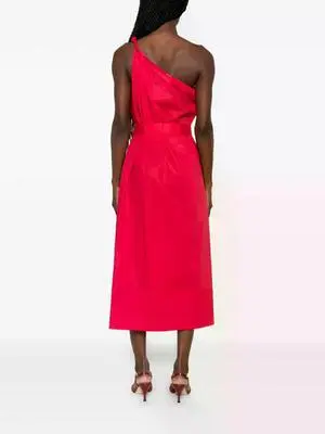 TWINSET Belted One-shoulder Midi Dress