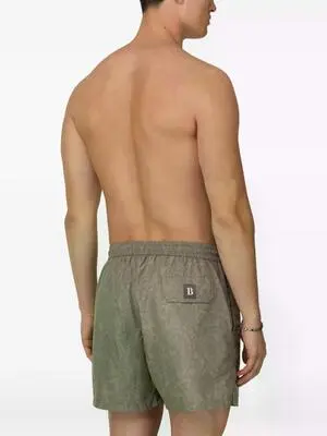 Boggi Milano Paisley-print Swim Shorts - Green