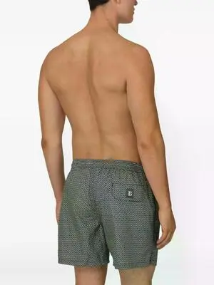 Boggi Milano Geometric-print Swim Shorts
