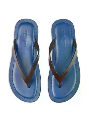 SCAROSSO Ascanio Leather Sandals - Blue