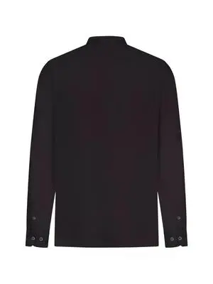 120% Lino Band-collar Linen Shirt