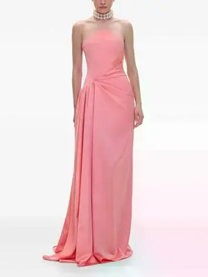 V:PM ATELIER Kira Strapless Maxi Dress With Draped Detailing