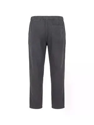 120% Lino Drawstring Linen Trousers - Grey