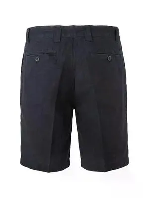 120% Lino Pressed-crease Linen Shorts - Blue