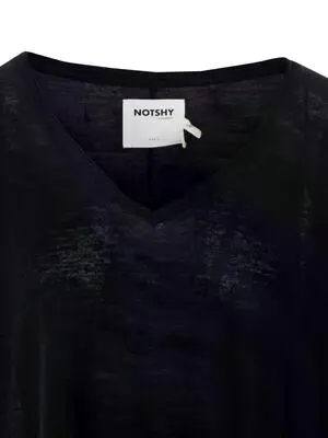 NOTSHY Emilie V-neck T-shirt - Black