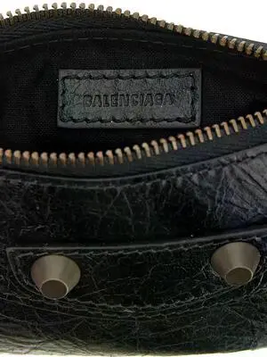Balenciaga Le City Studded Leather Clutch