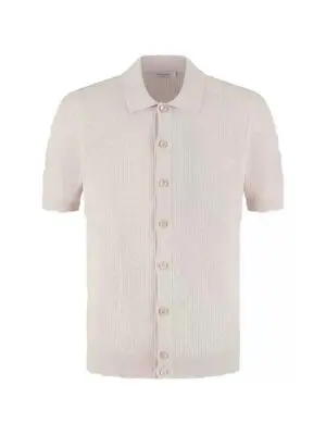 GRAN SASSO Open-knit Short-sleeve Shirt - Neutrals