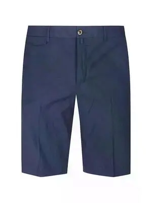 PT TORINO Button-fastening Pleated Cotton Shorts