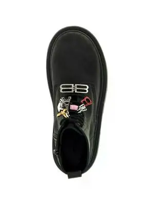Balenciaga Strike Charm-embellished Ankle Boots