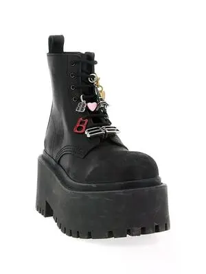 Balenciaga Strike Charm-embellished Ankle Boots