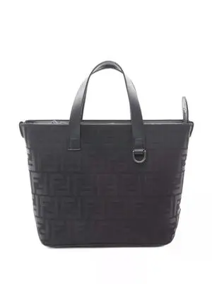 Fendi Ff-monogram Tote Bag - Black