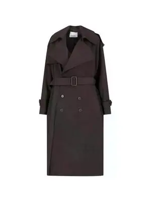 THE FRANKIE SHOP Dursley Double-breasted Trench Coat - Brown