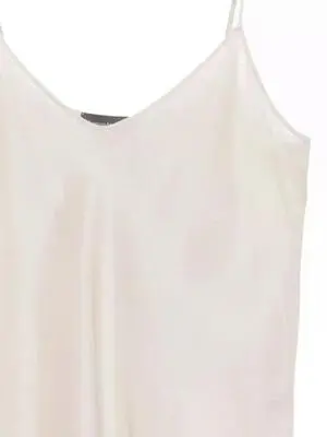 Lorena Antoniazzi Satin-finish V-neck Top - Neutrals