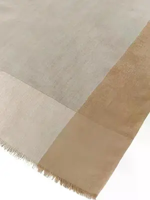 Paul & Shark Colour-block Frayed Scarf - Neutrals