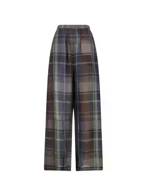 THE FRANKIE SHOP Baxter Sheer Tartan Track Pants - Blue