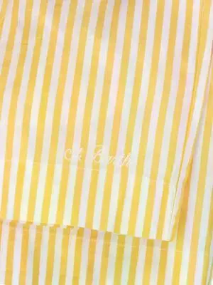MC2 SAINT BARTH Striped Pleated Shorts - Yellow