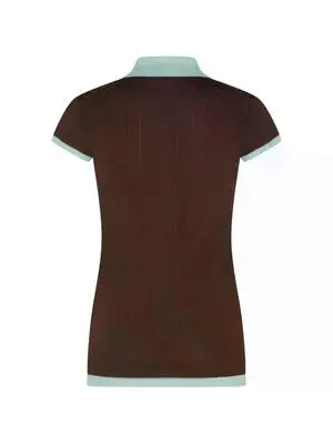 Malo Makò Ribbed-knit Polo Shirt - Brown