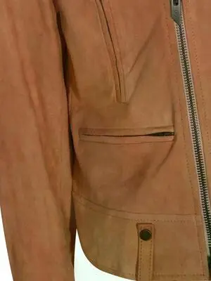 SALVATORE SANTORO Suede Biker Jacket - Neutrals