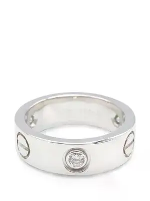 Cartier 2010s Love Diamond Ring - Silver