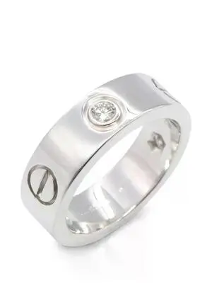 Cartier 2010s Love Diamond Ring - Silver