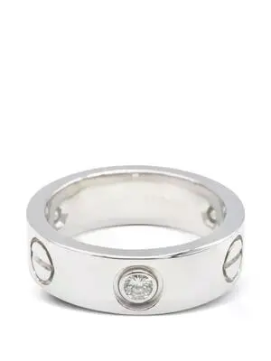 Cartier 2010s Love Diamond Ring - Silver