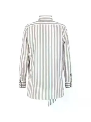 Kiton Striped Bow Blouse