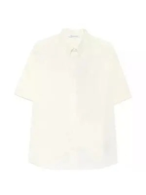 Études Studio Button-down Short-sleeve Cotton Shirt - Neutrals