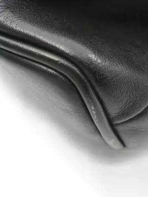 Gucci 2000s Bamboo-handle Leather Backpack - Black