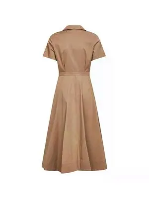 BLANCA VITA Button-front Dress With Bowling Collar - Neutrals