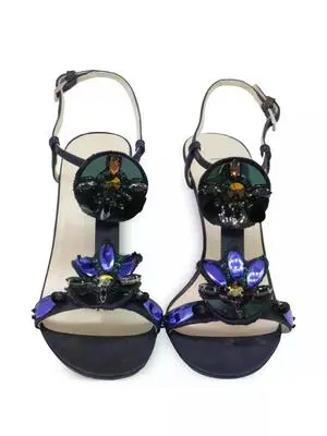 Prada Jewel-embellished Heeled Sandals
